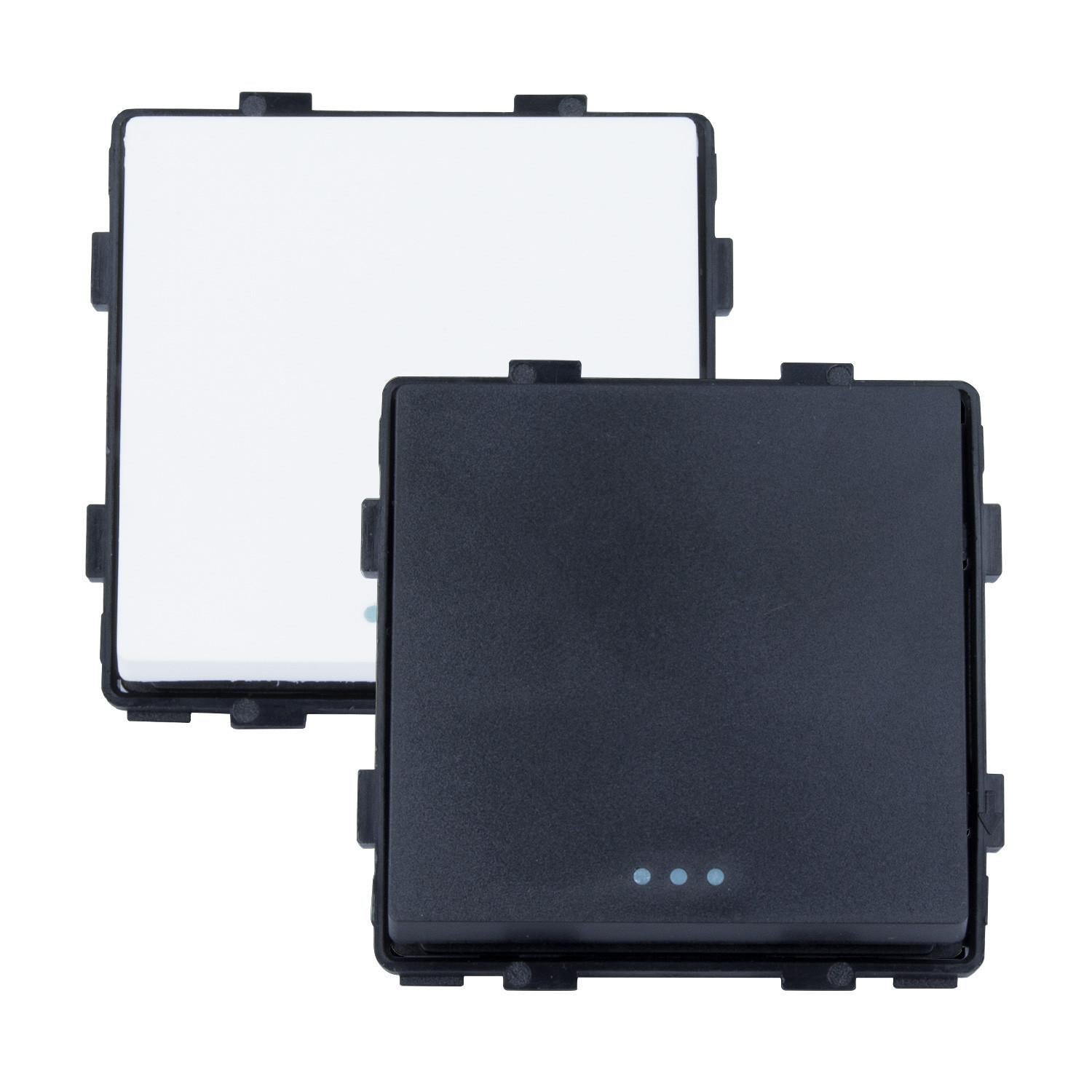 Ledkia Interruptor Simple de Cruzamiento Modern Negro | Leroy Merlin