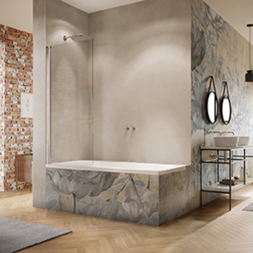 Mampara de bañera HÜPPE Solva, una sola pieza, fijación izquierda ...