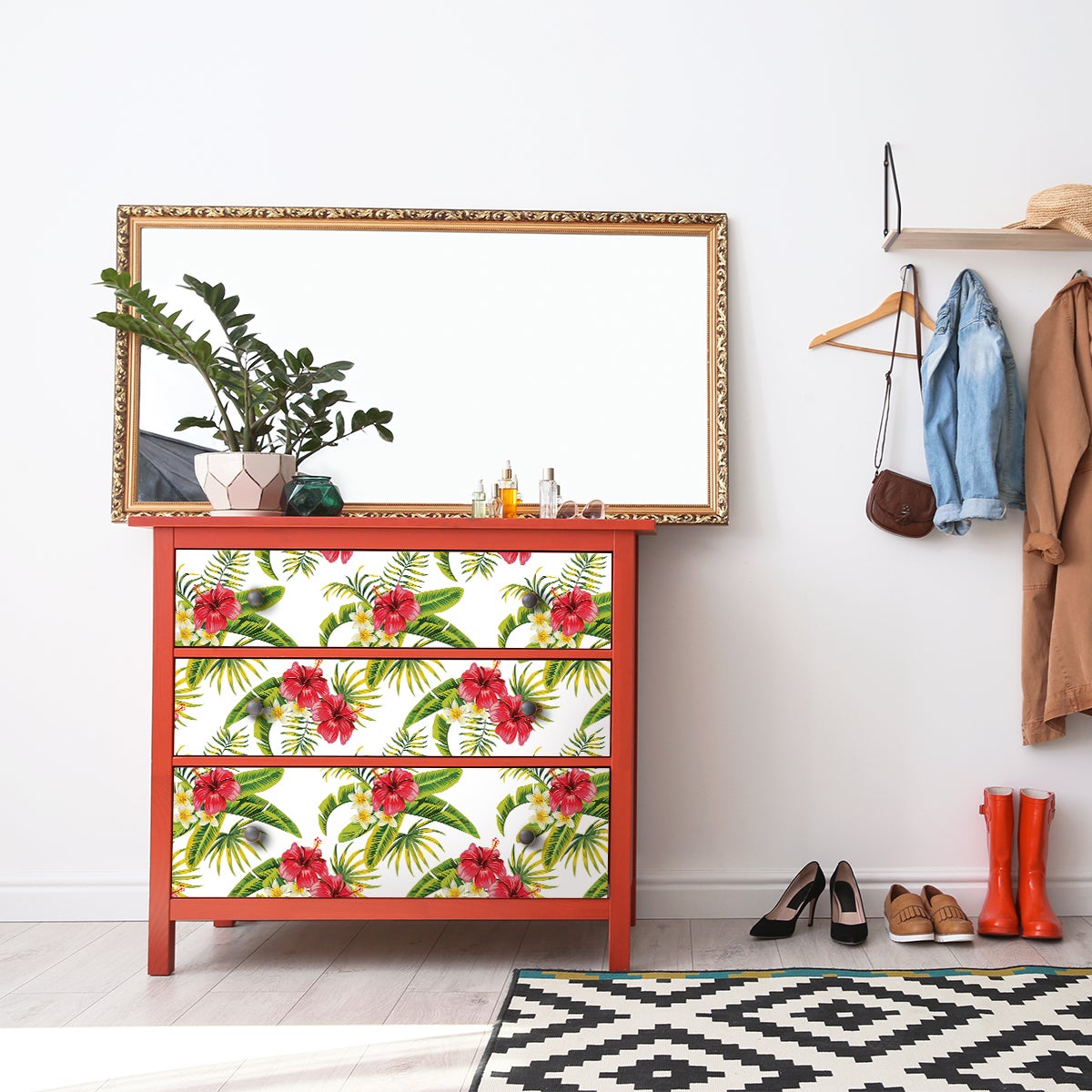 Sticker meuble tropical Pukapuka 60 x 90 cm | Leroy Merlin