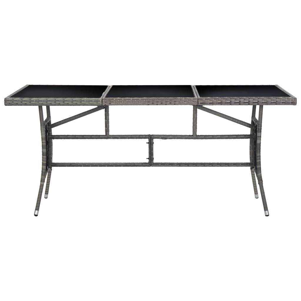 Table de jardin | Table de patio | Table d'extérieur Gris 170x80x74 cm ...