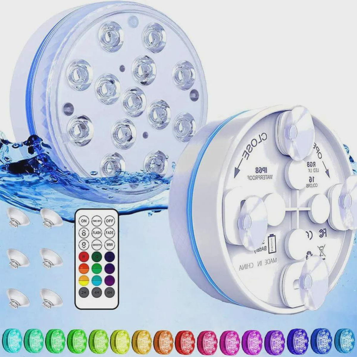 Luces para piscinas elevadas, 13 LED RGB, luces de spa con control ...