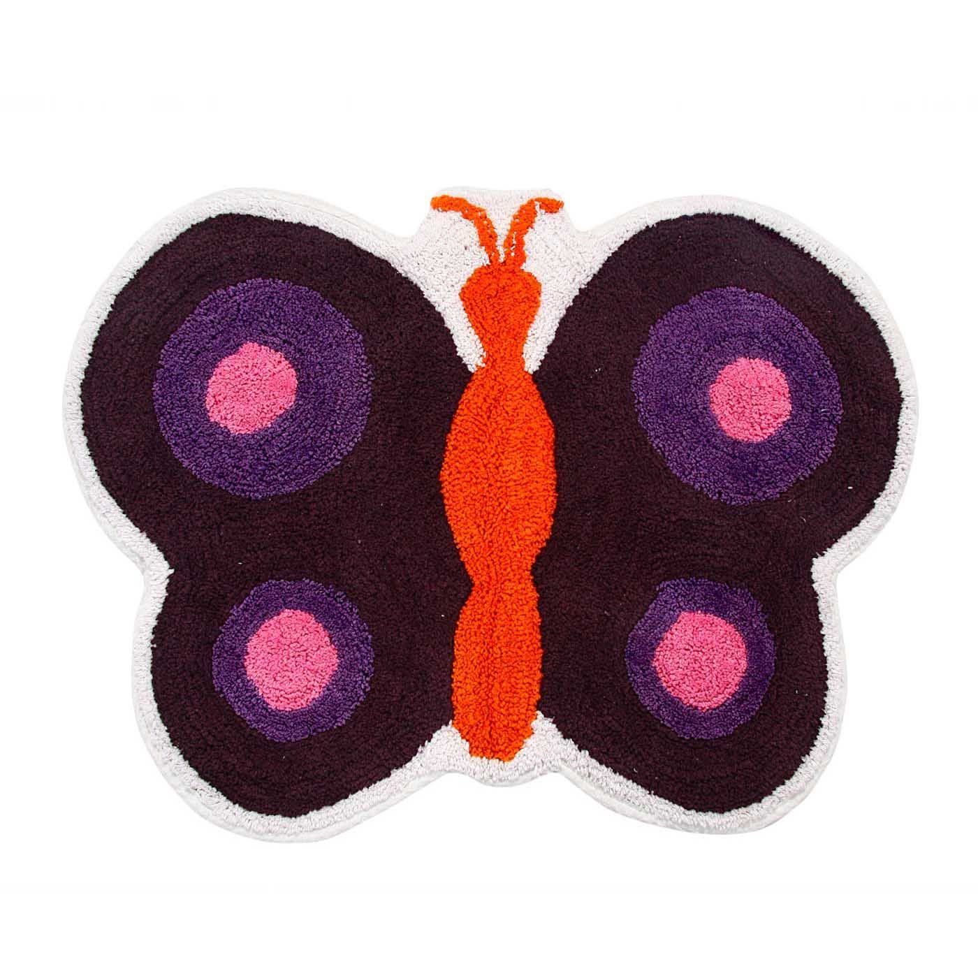 Homescapes Tapis enfant - Papillon Pourpre | Leroy Merlin