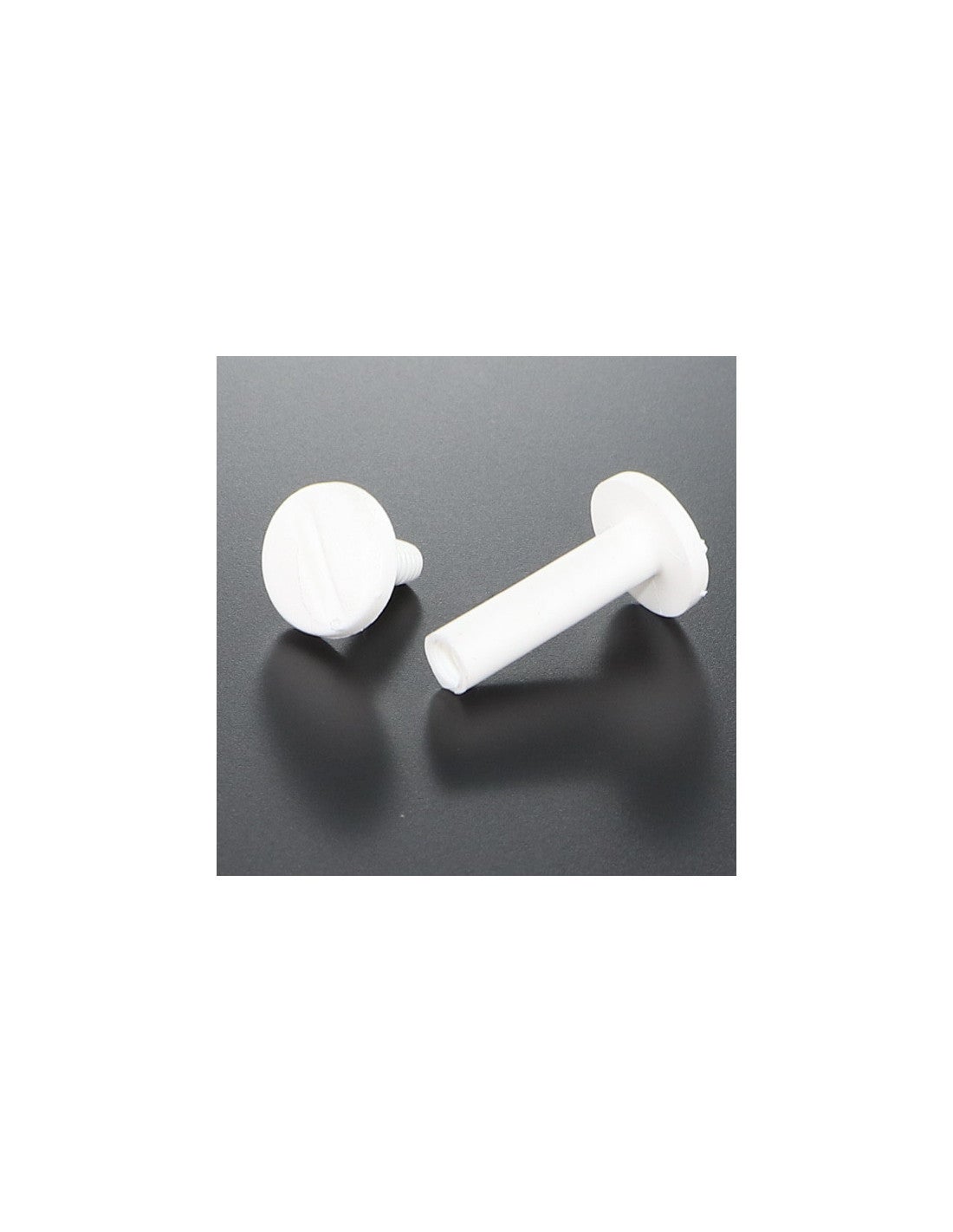 Vis relieur M6X65 Diamètre Tube 8 Nylon Blanc 2 pièces Mâle femelle ...
