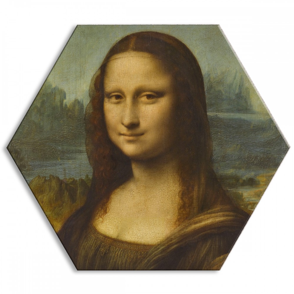 LEONARDO DA VINCI - Mona Lisa - Toile Hexagonale - Tableau Impression ...