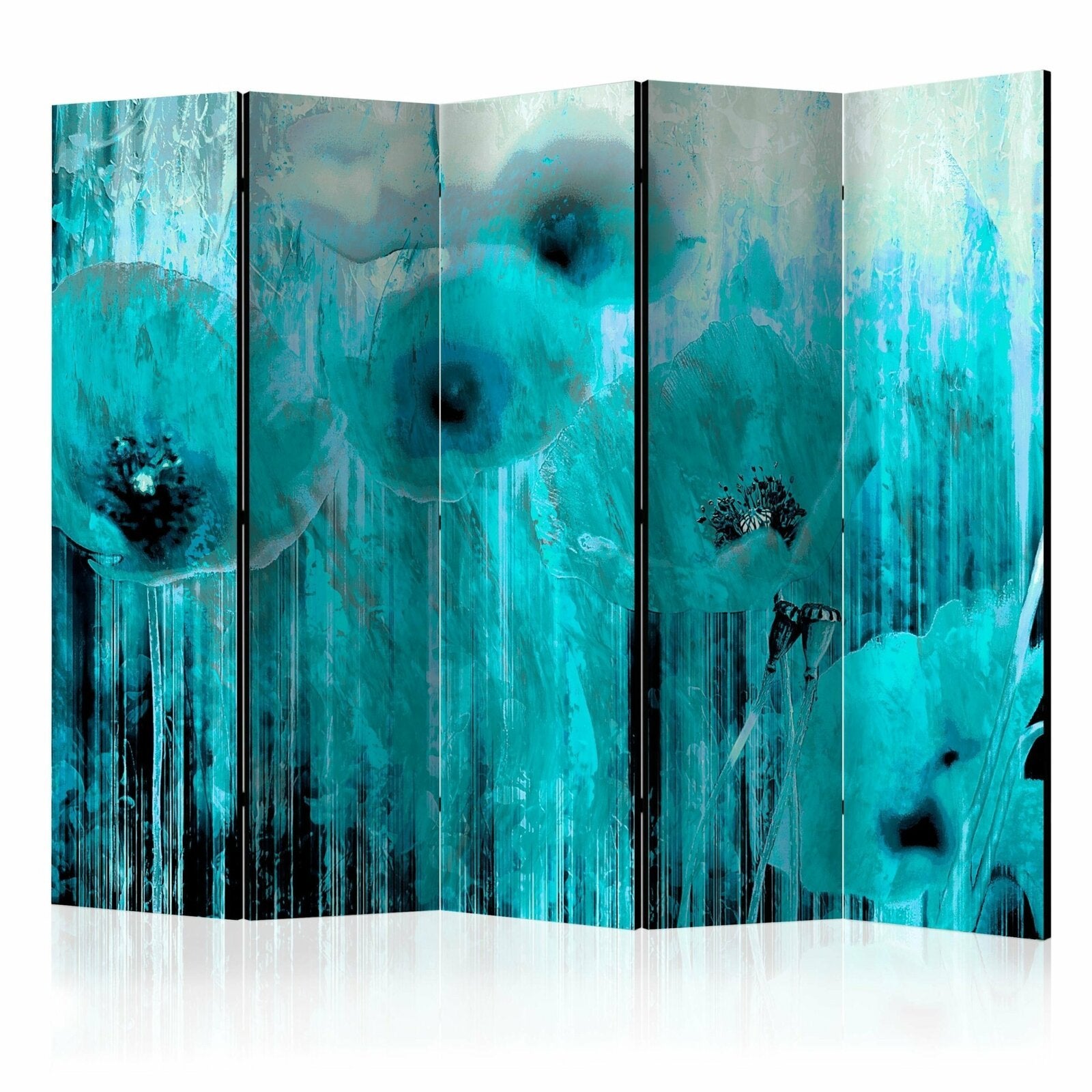 Paravent Design Turquoise Abstrait pour Intérieurs Modernes 225 x 172 ...