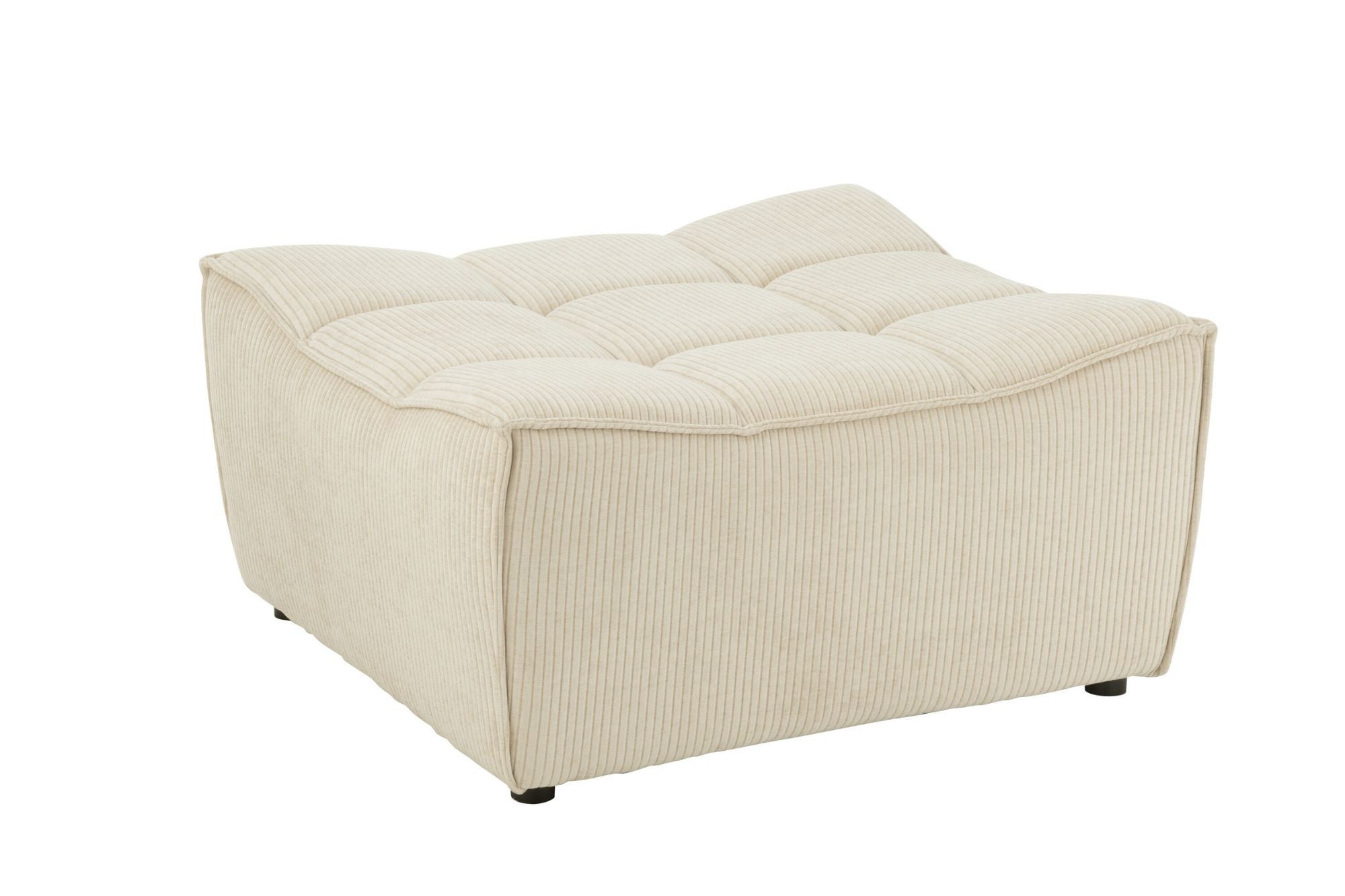Pouf rectangulaire lounge en velours côtelé - LORENZO | Leroy Merlin