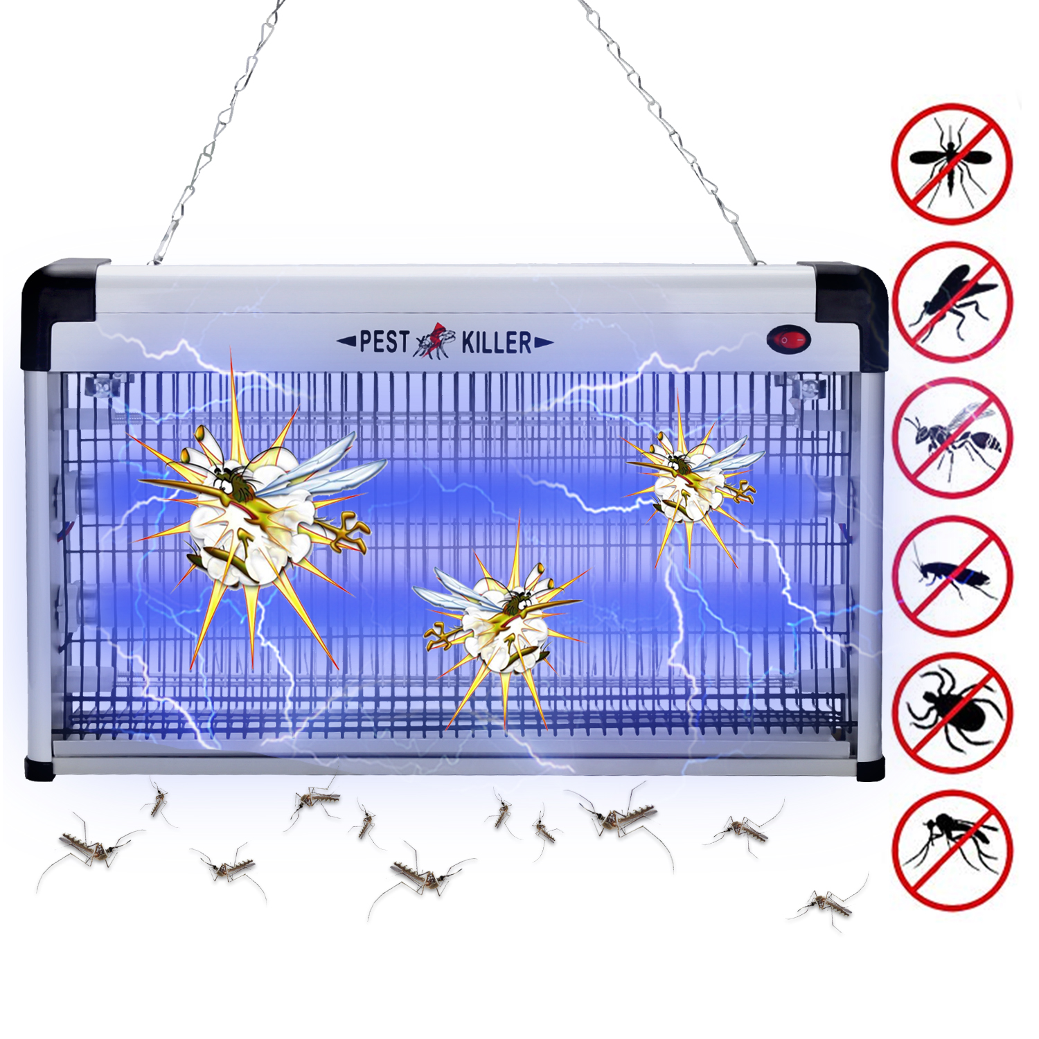 Lampe Anti-moustiques lampe moustique Tueur d'insectes électrique LED ...