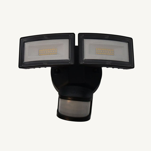 Projecteur sur secteur noir à détection de mouvements - 2900 lumens ...