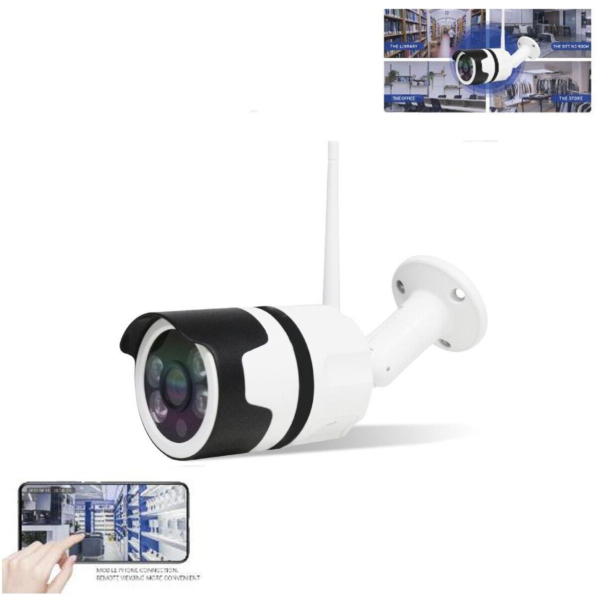 CAMÉRA IP DE SURVEILLANCE VIDÉO WI-FI SANS FIL 5 LED 3,6 MM JT-JW82210 ...