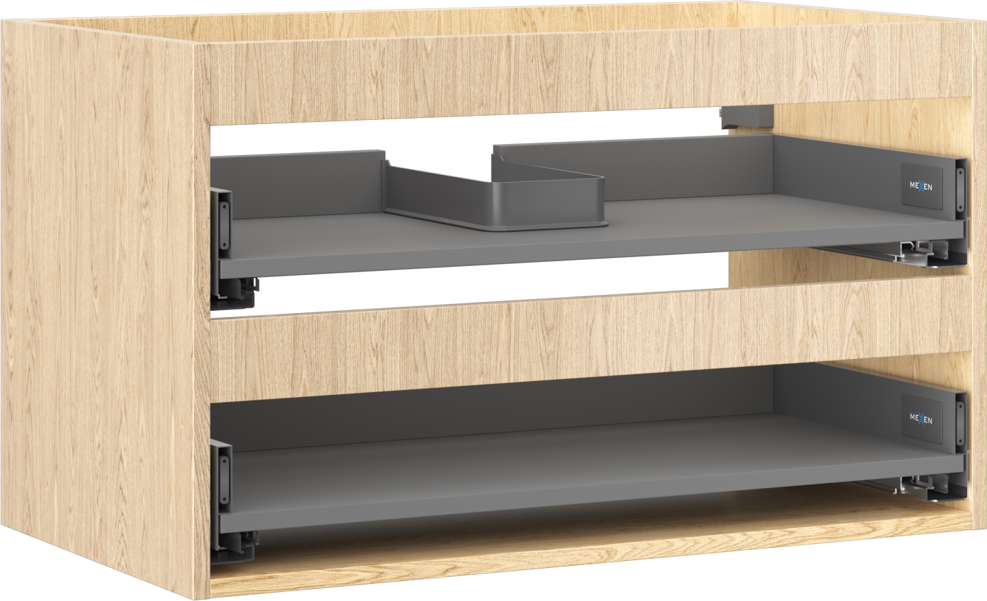 Mexen Box-A corps de meuble sous-lavabo 80 cm, 2 tiroirs, chêne - 91AX0 ...