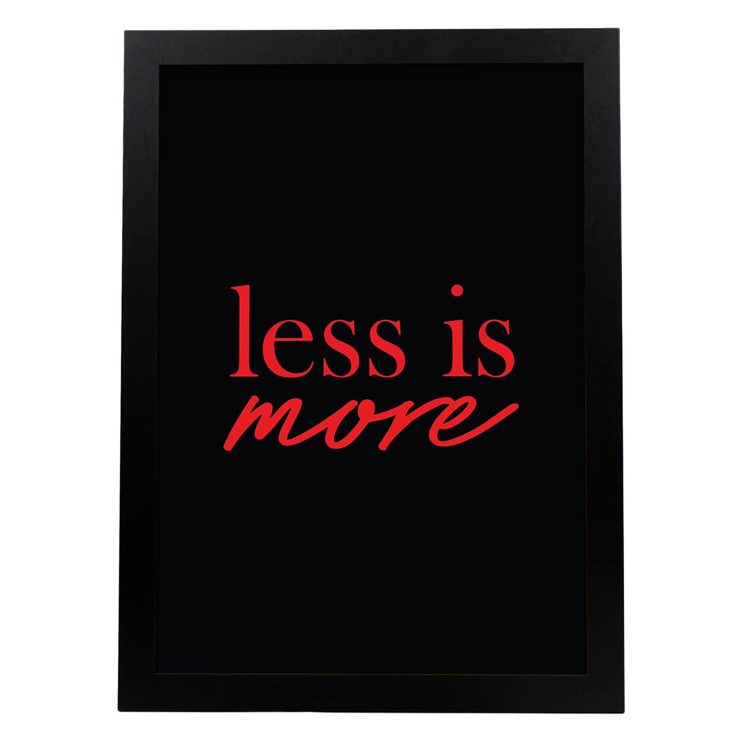 Poster Con Frase Inspiracional. Lámina De Decoración 'menos Es Mí¡s ...
