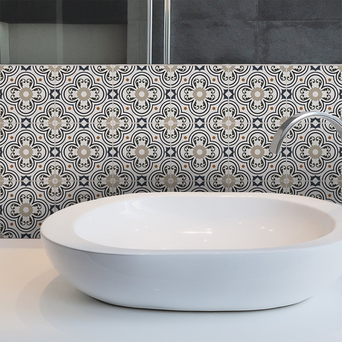 Sticker Mural Carrelage adhésif Cuisine Salle de Bain - 9 STICKERS ...