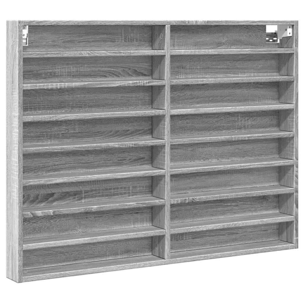 Meuble de rangement | Armoire à vitrine sonoma gris 100x8,5x75 cm bois ...