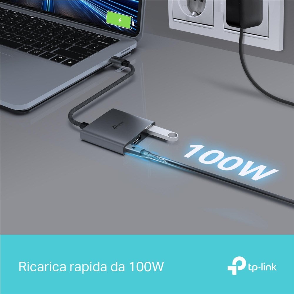 TP-Link UH3020C hub de interfaz USB Tipo C 5000 Mbit/s Gris | Leroy Merlin