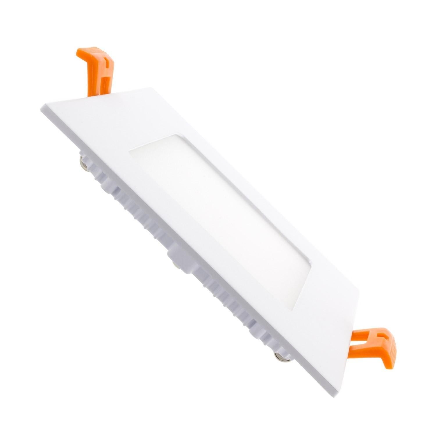Placa LED 6W Cuadrada SuperSlim Corte 105x105 mm, 4000K Blanco Neutro ...