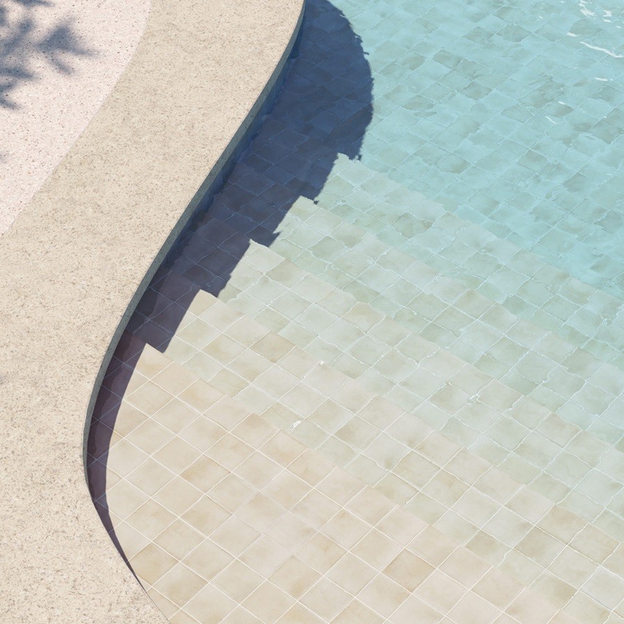 Carrelage Piscine Piscine Matt Canvas 15x15 Cm Effet Zellige | Leroy Merlin