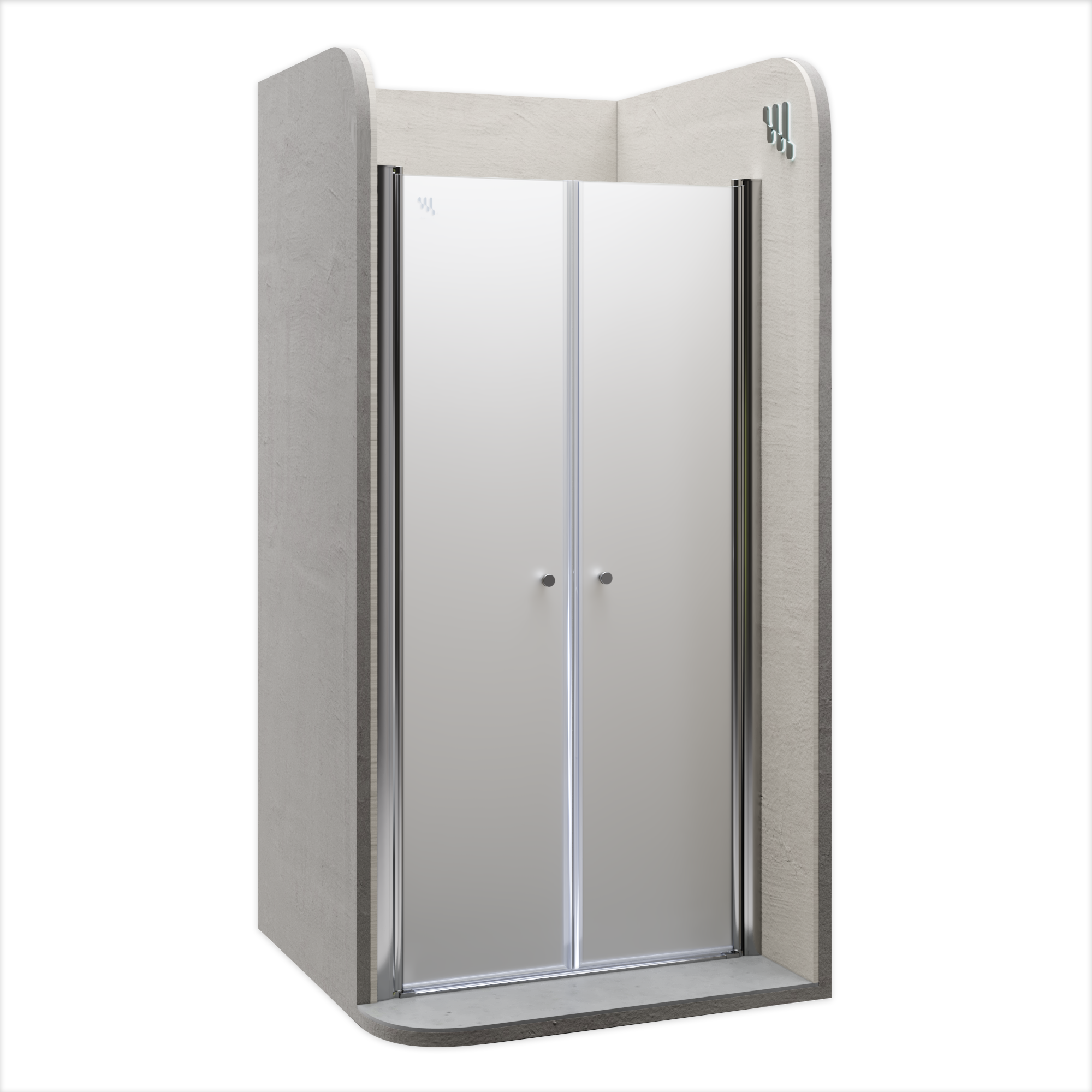 Porta Doccia LIMA - 100-104 x 195 cm - Porte a Battente, Vetro Satinato ...