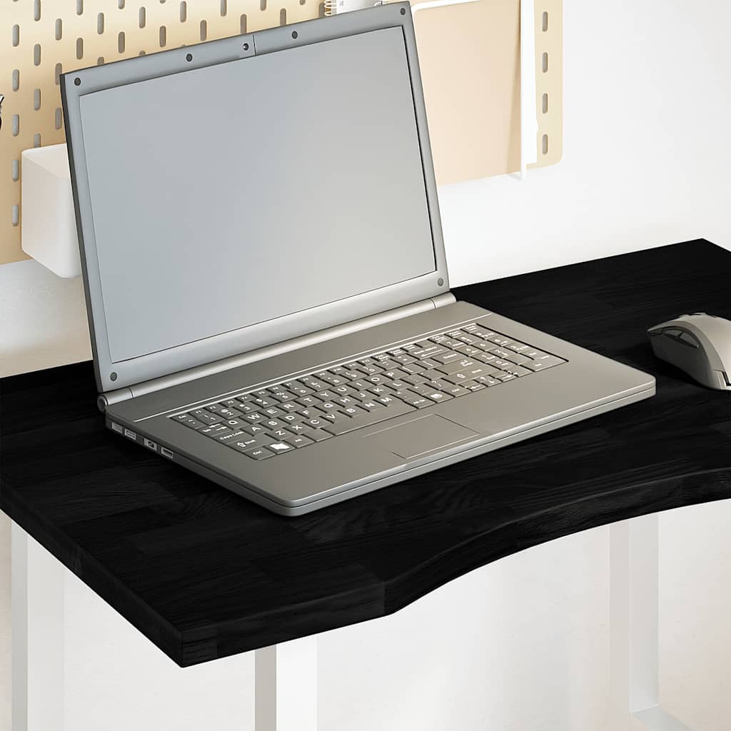 Dessus de bureau marron foncé bois chêne massif rectangulaire | Leroy ...