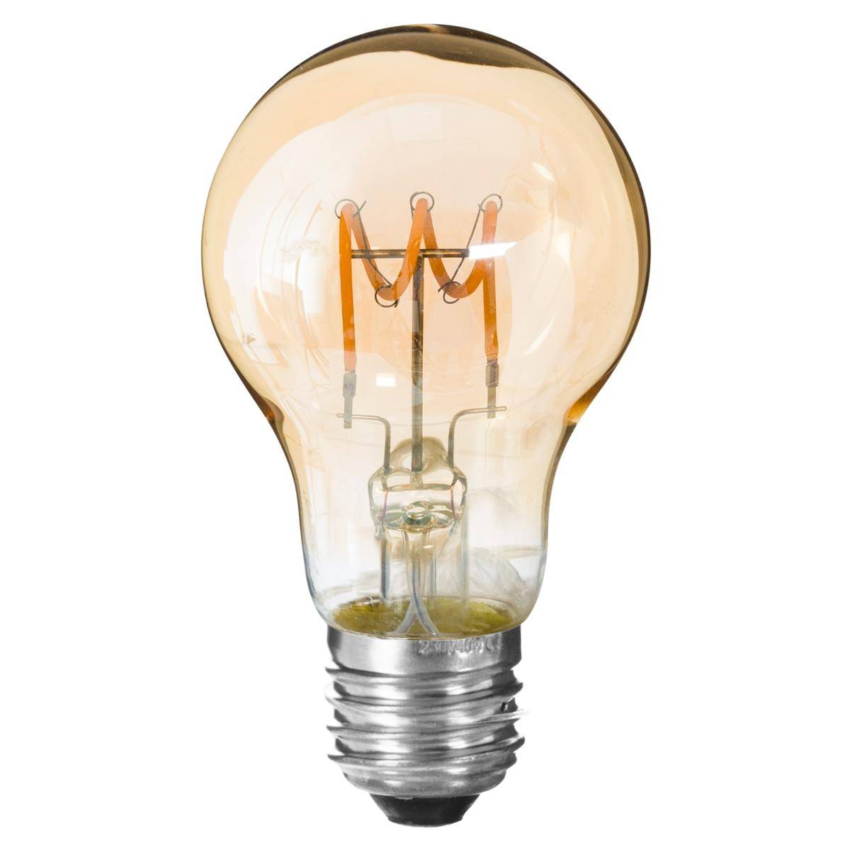 Ampoule LED "Standard" ambrée - filament torsadé E27 - Atmosphera ...