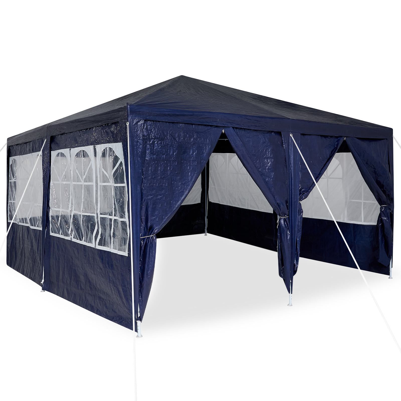 VidaXL Carpa Azul con 8 Paredes Laterales 4x4 m PE | Leroy Merlin