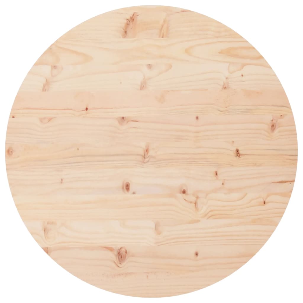 Plateau de table rond en bois de pin massif ?90x3 cm | Leroy Merlin