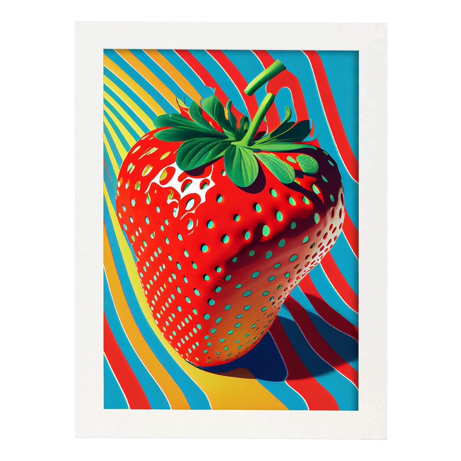 Nacnic Fraise Affiche Colorée De Légumes Et De Fruits Illustration Mur ...