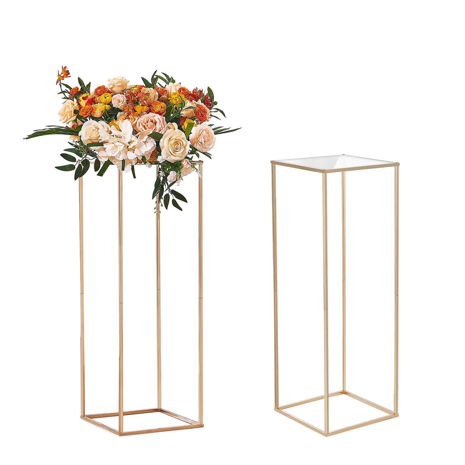 VEVOR 2PCS Support de Fleurs de Mariage 80 cm Porte-fleurs Métal Doré ...