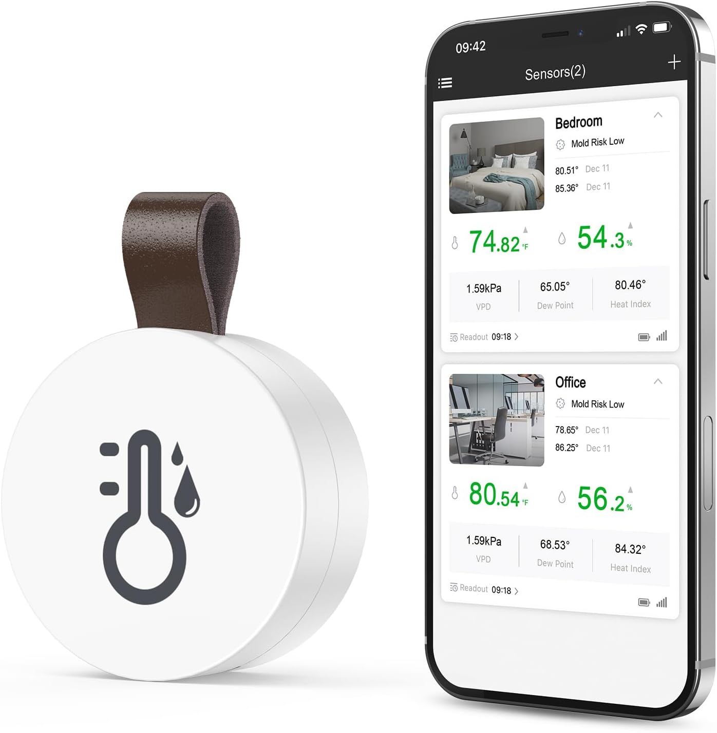 Termómetro e higrómetro de interior con Bluetooth: monitor de ...