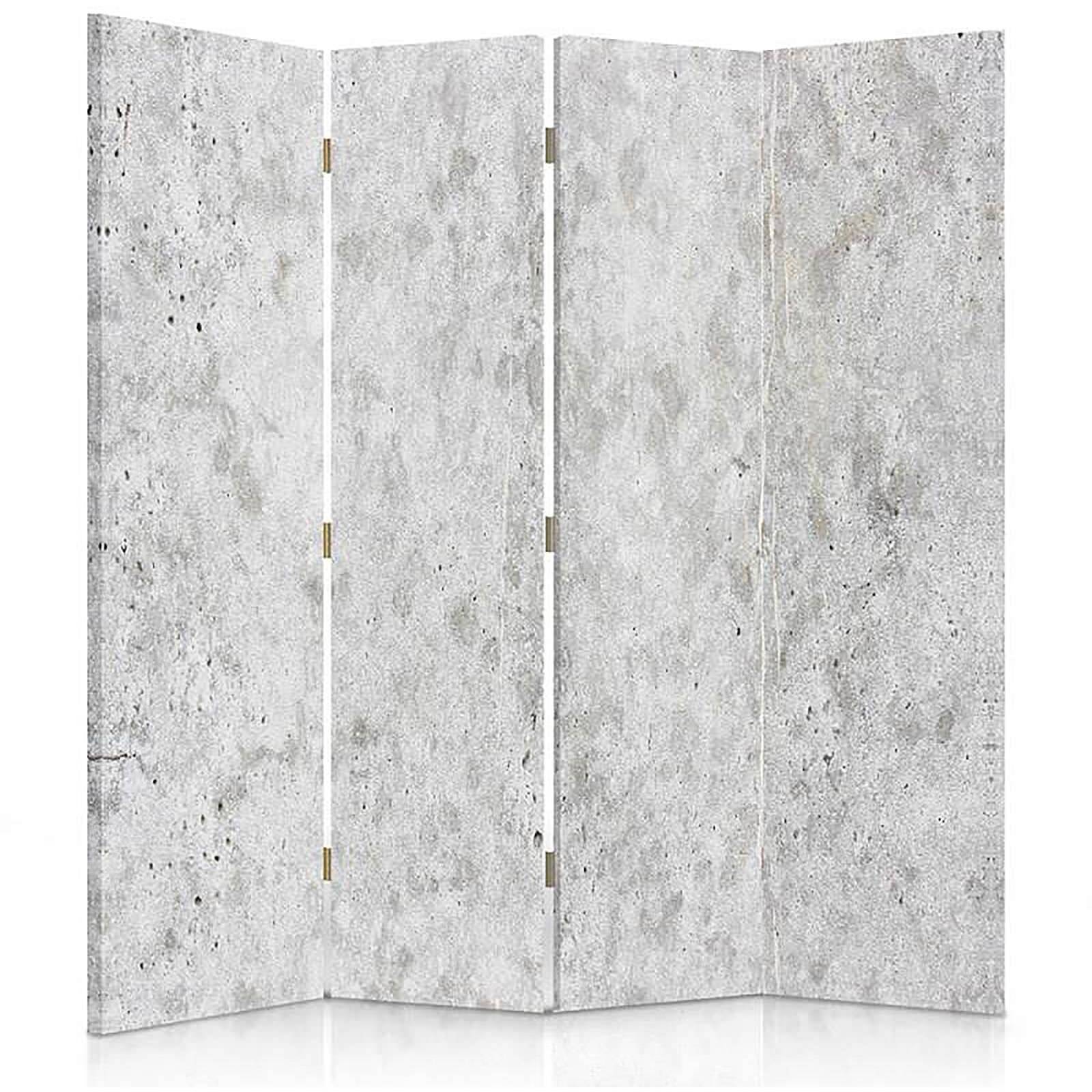 Paravent Design Effet Béton 4 Volets pour Intérieur Moderne - 145 x 180 ...