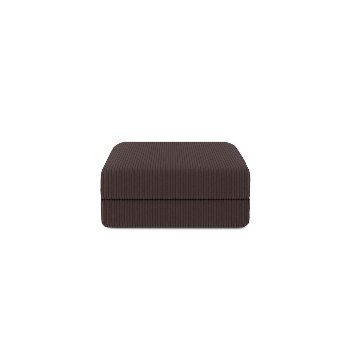 Pouf modulable et convertible - Velours côtelé - Marron | Leroy Merlin