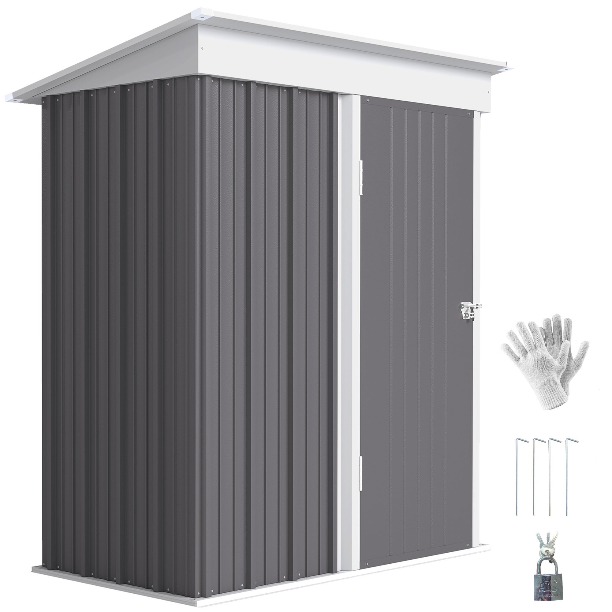 Abri de jardin, abri pour matériel extérieur en tôle ondulée, design ...