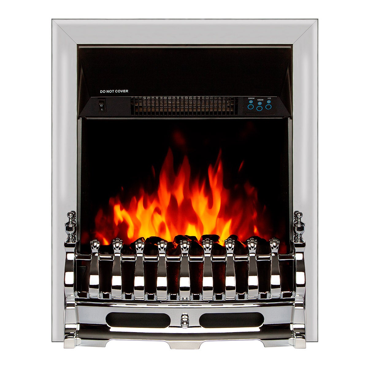 Cheminée électrique encastrable Galileo Silver, 592 x 482 x 185 mm ...