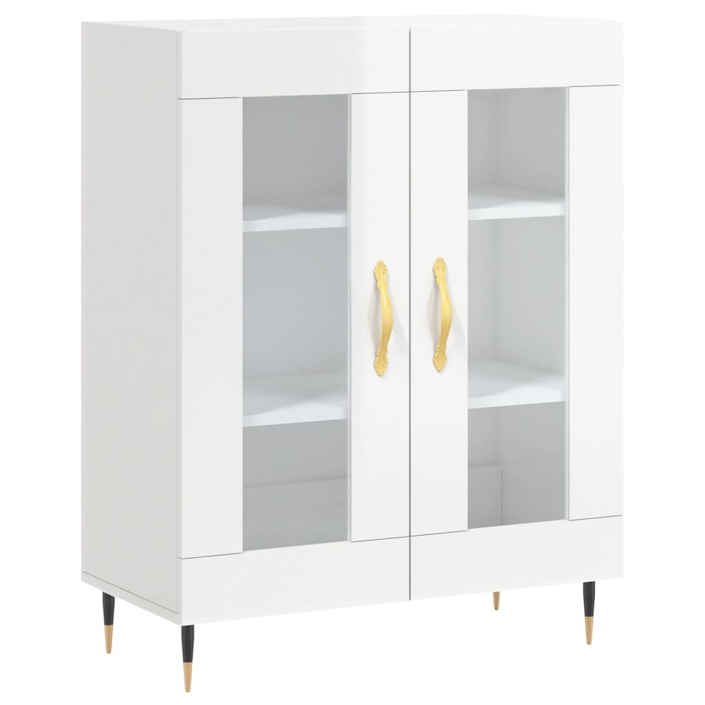 Buffet en contreplaqué blanc brillant 69,5x34x90 cm | Leroy Merlin