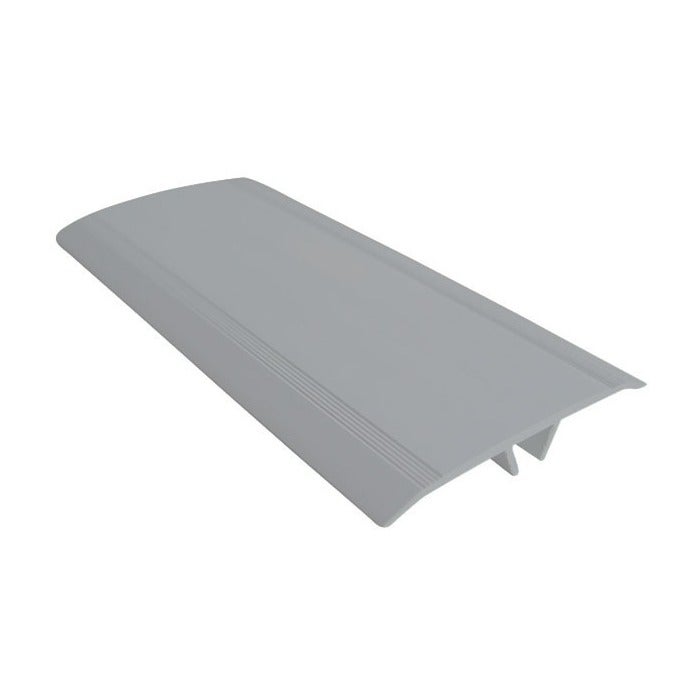 Couvre joint de façade plat PVC - largeur 5 cm - gris (L. 3m + clips ...