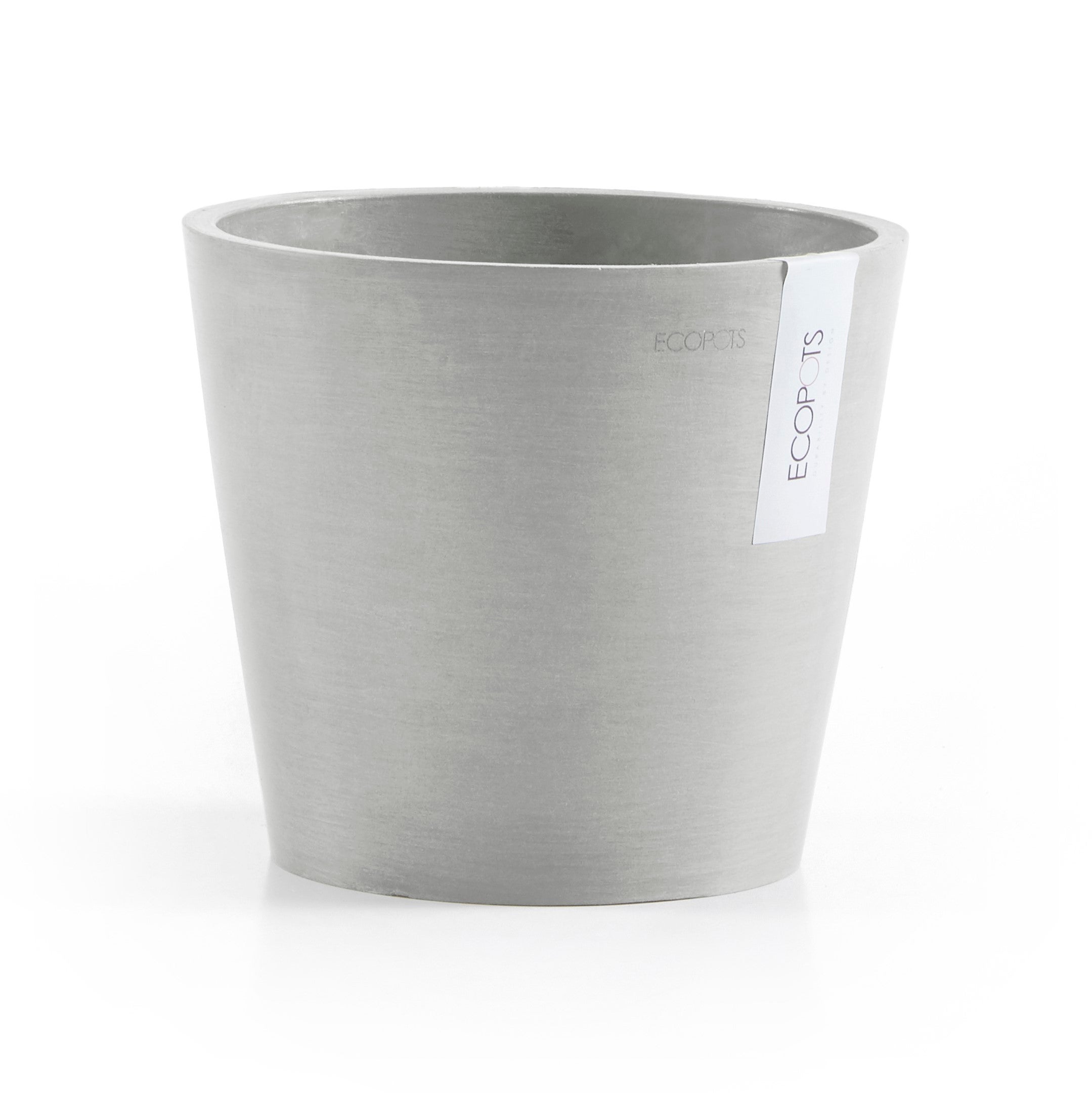 Pot de fleur Ecopots Oslo Mini 11,5 - L 11,4 cm x H 9,5 cm - Gris foncé ...