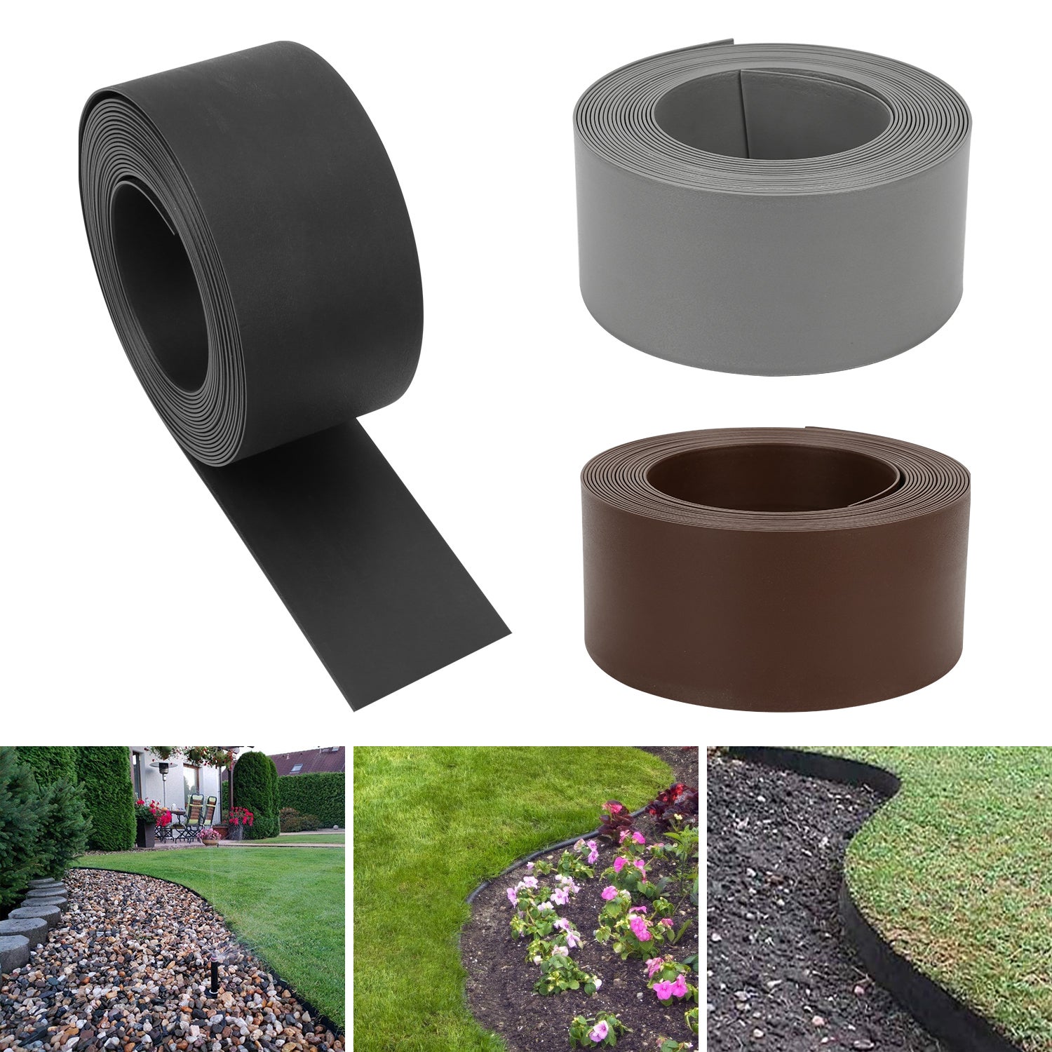 Bordure de jardin Bordure de pelouse flexible Bordure de lit en ...