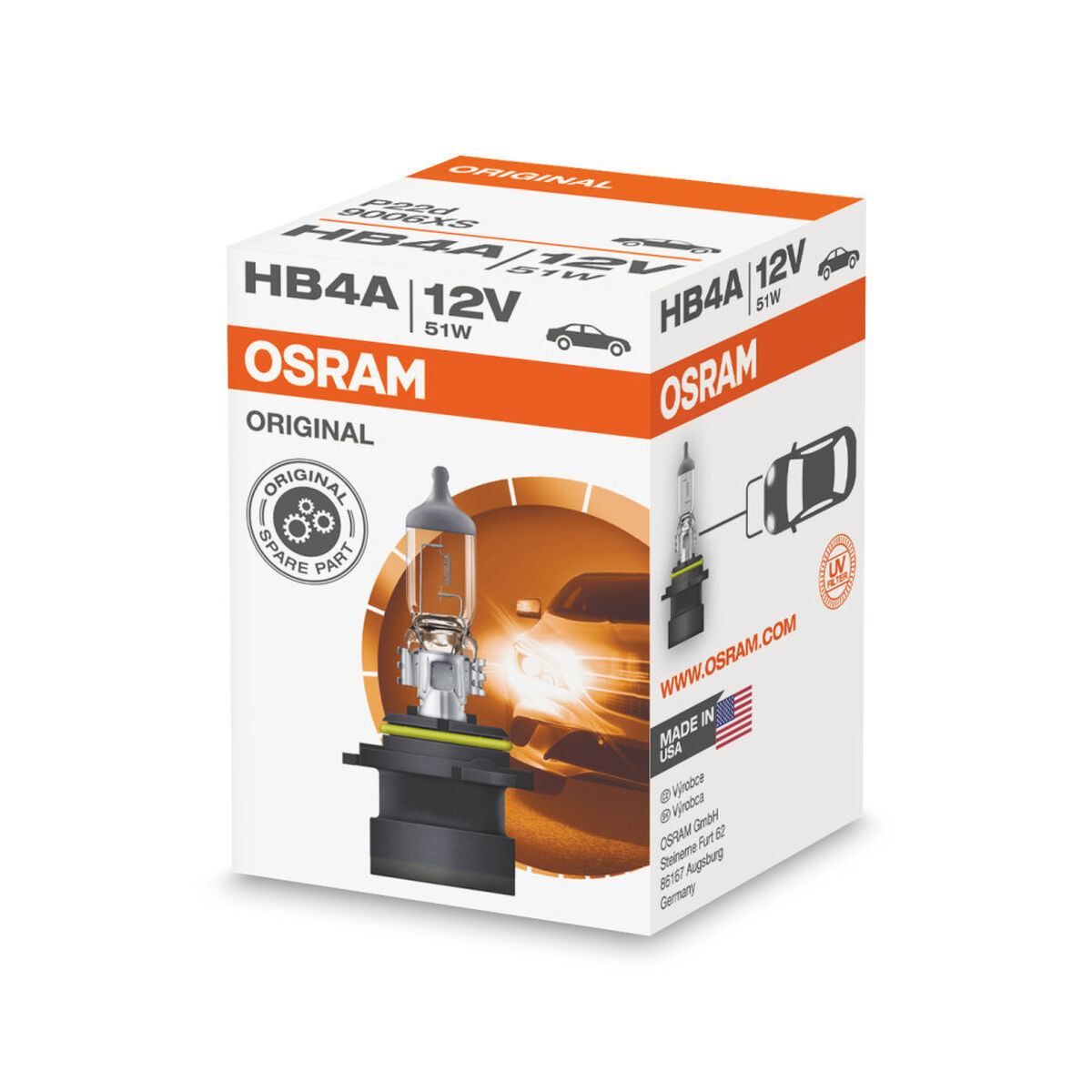 Lampadina per Auto Osram OS9006XS 1095 Lm 12 V 62 W HB4A 3200 K | Leroy ...