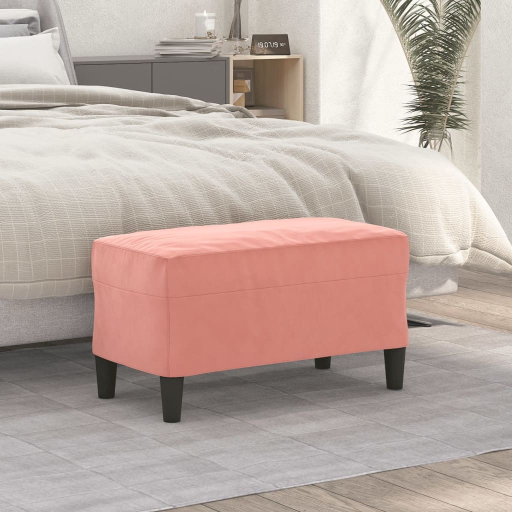 Banc d'intérieur | Banc Rose 70x35x41 cm Velours CFW65934 | Leroy Merlin