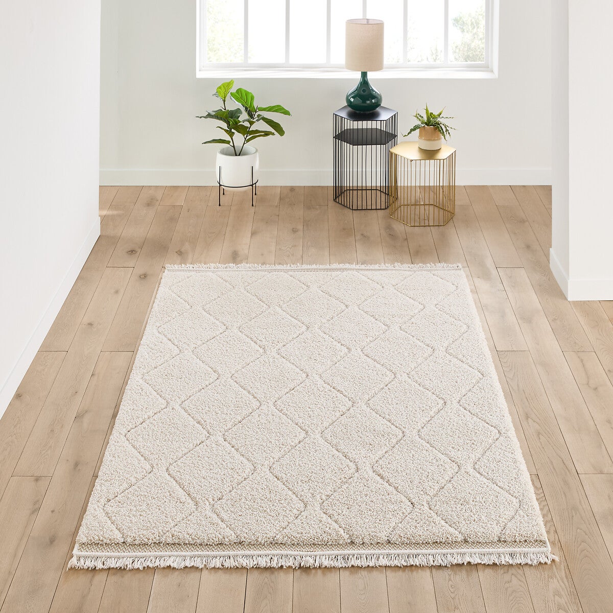 Tapis style berbère, Asli - Ecru - 200 x 250 cm | Leroy Merlin