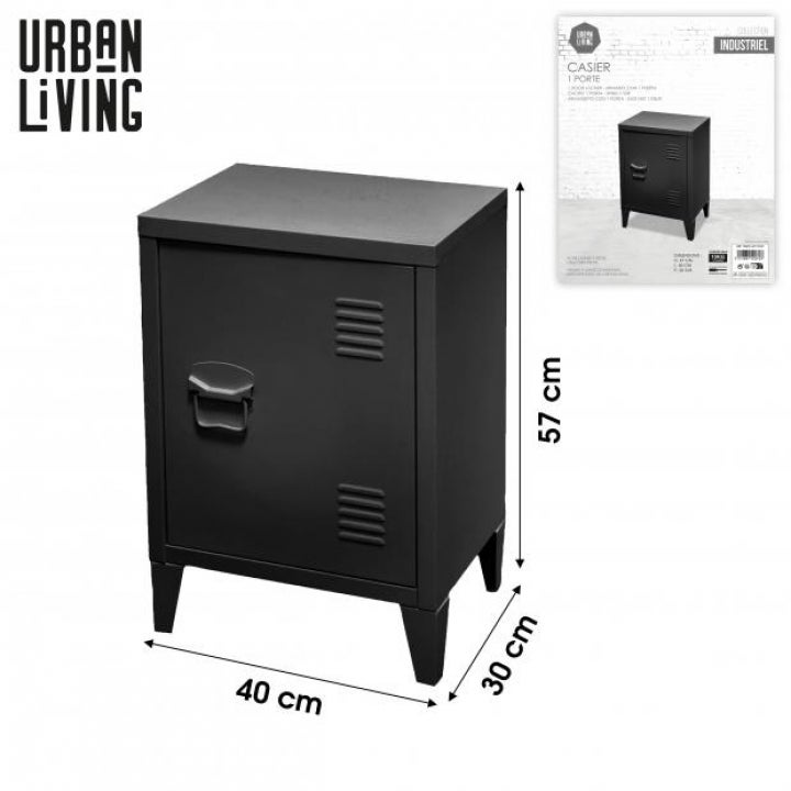 "INDUSTRIEL BLACK" CASIER EN METAL AVEC 1 PORTE 40X30XH57CM | Leroy Merlin
