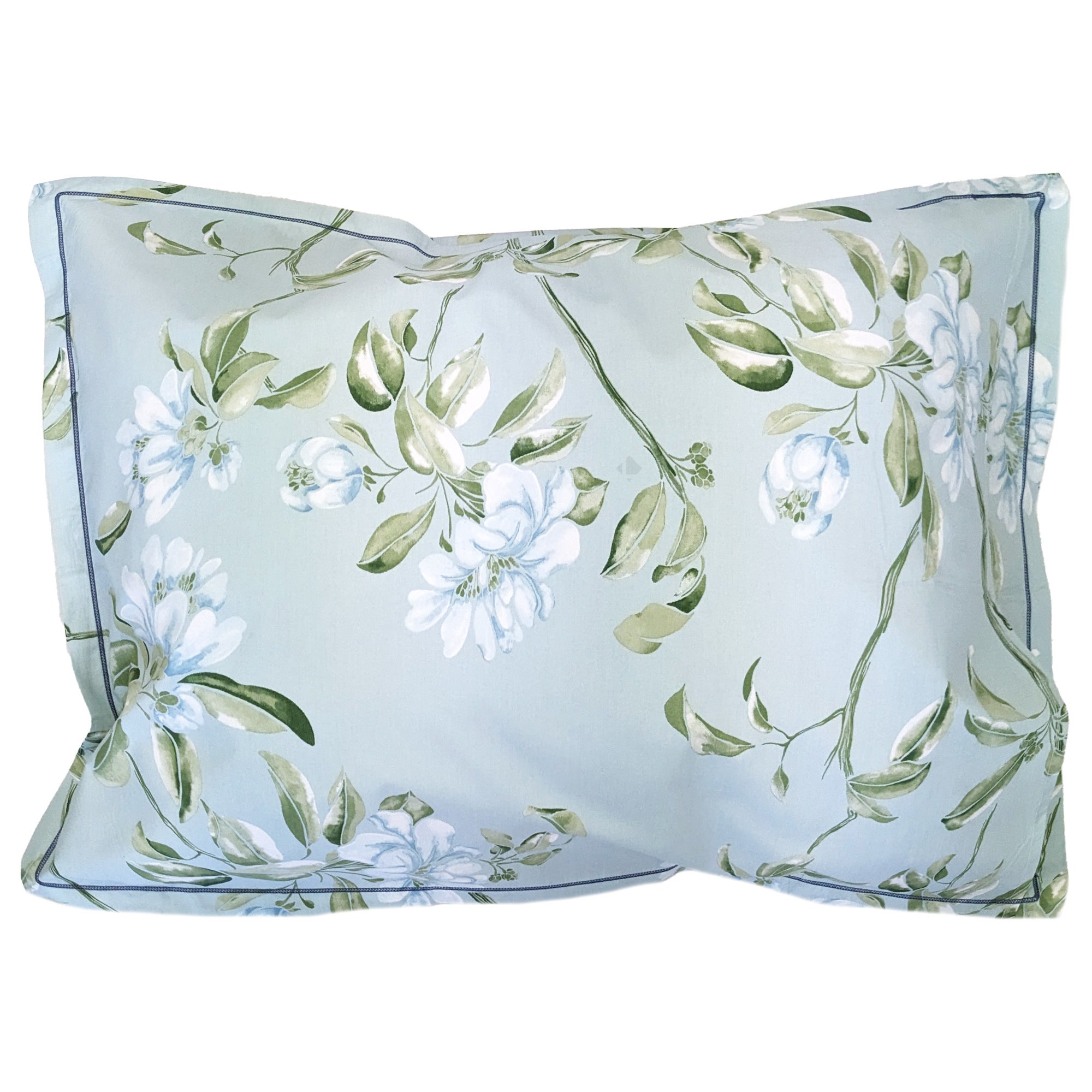 Taie d'oreiller 50x70 cm percale coton ELÉNA vert Nil | Leroy Merlin