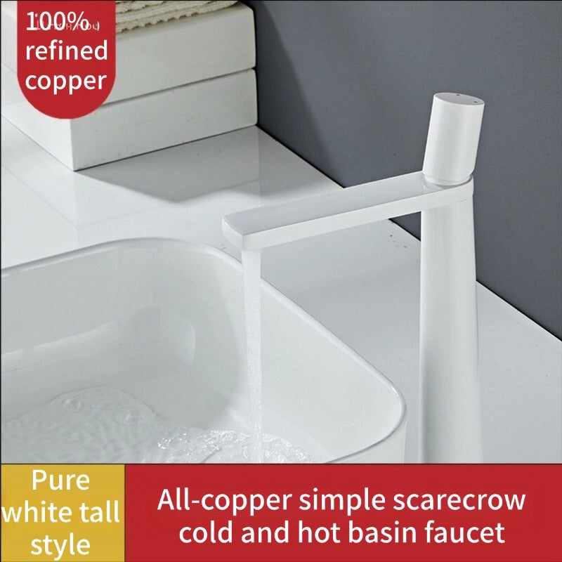 Robinet mono-commandes pour lavabo de salle de bain, matériau laiton ...