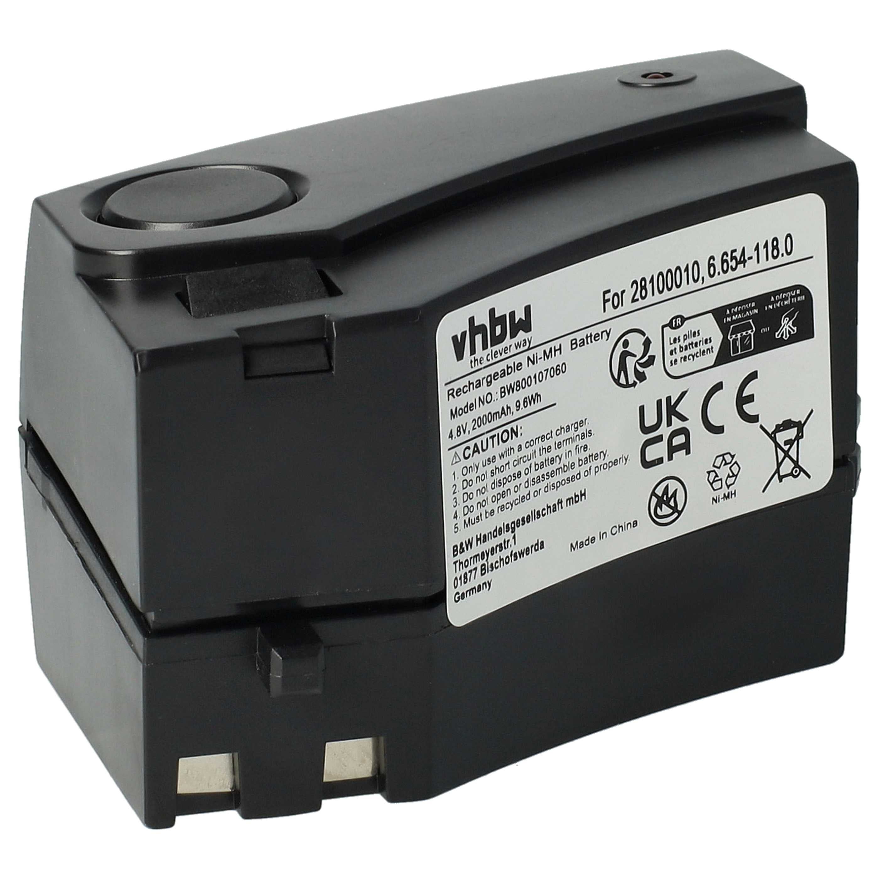 Vhbw 1x batería compatible con Kärcher KC55 Plus aspiradora negro (2000 ...