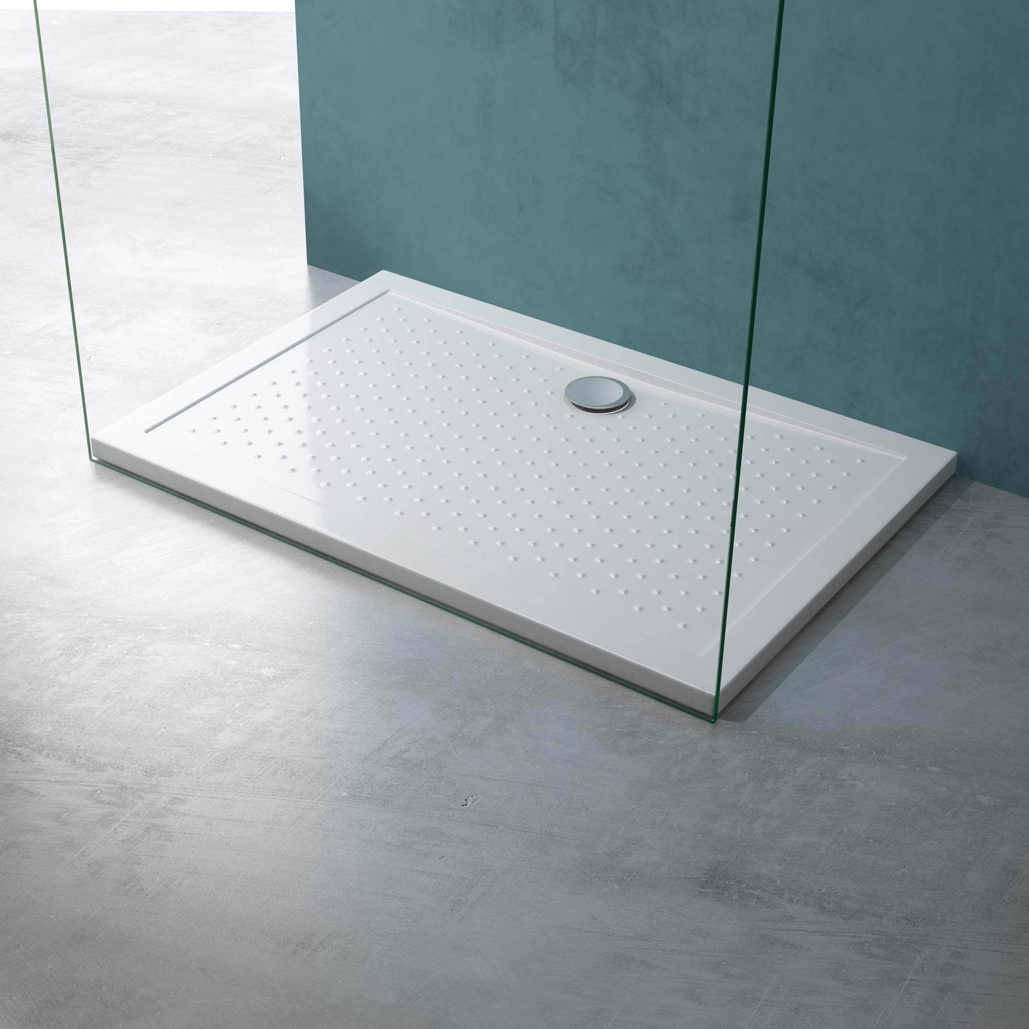 Mai & Mai receveur de douche anti glisse bac à douche blanc 90x100x4cm ...