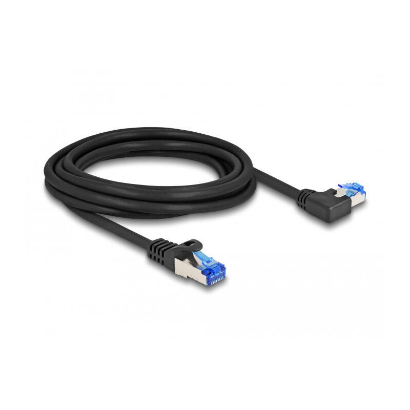 Delock c ble r seau rj45 cat.6a s/ftp gerade / links angulaire 3 m noir | Leroy Merlin