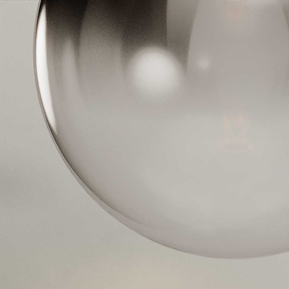 S.luce - Lampadaire trépied Orb 160 cm avec globe en verre fumé dégradé ...