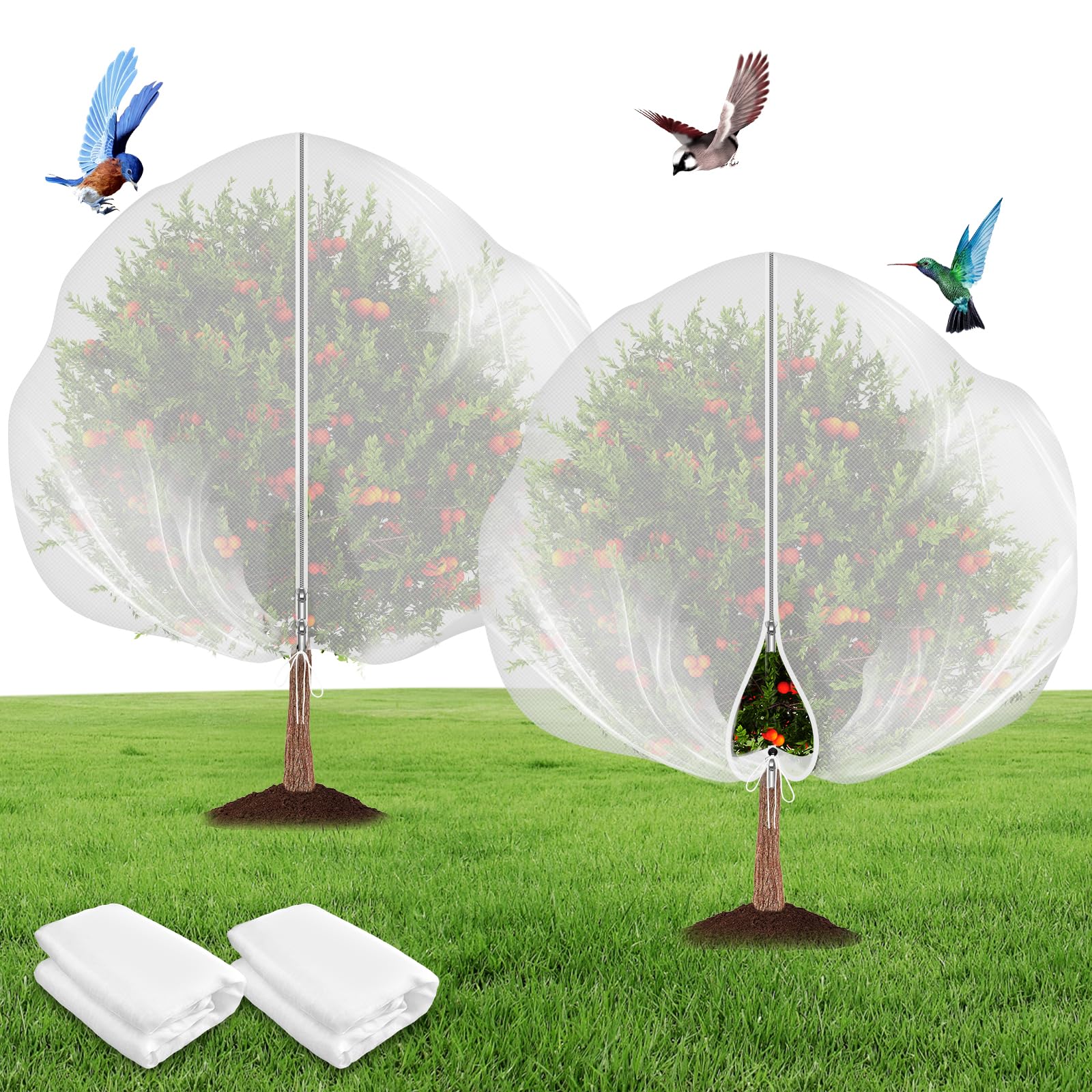 Filet de Protection Jardin 2 pièce Filets pour Jardin avec Cordon de ...