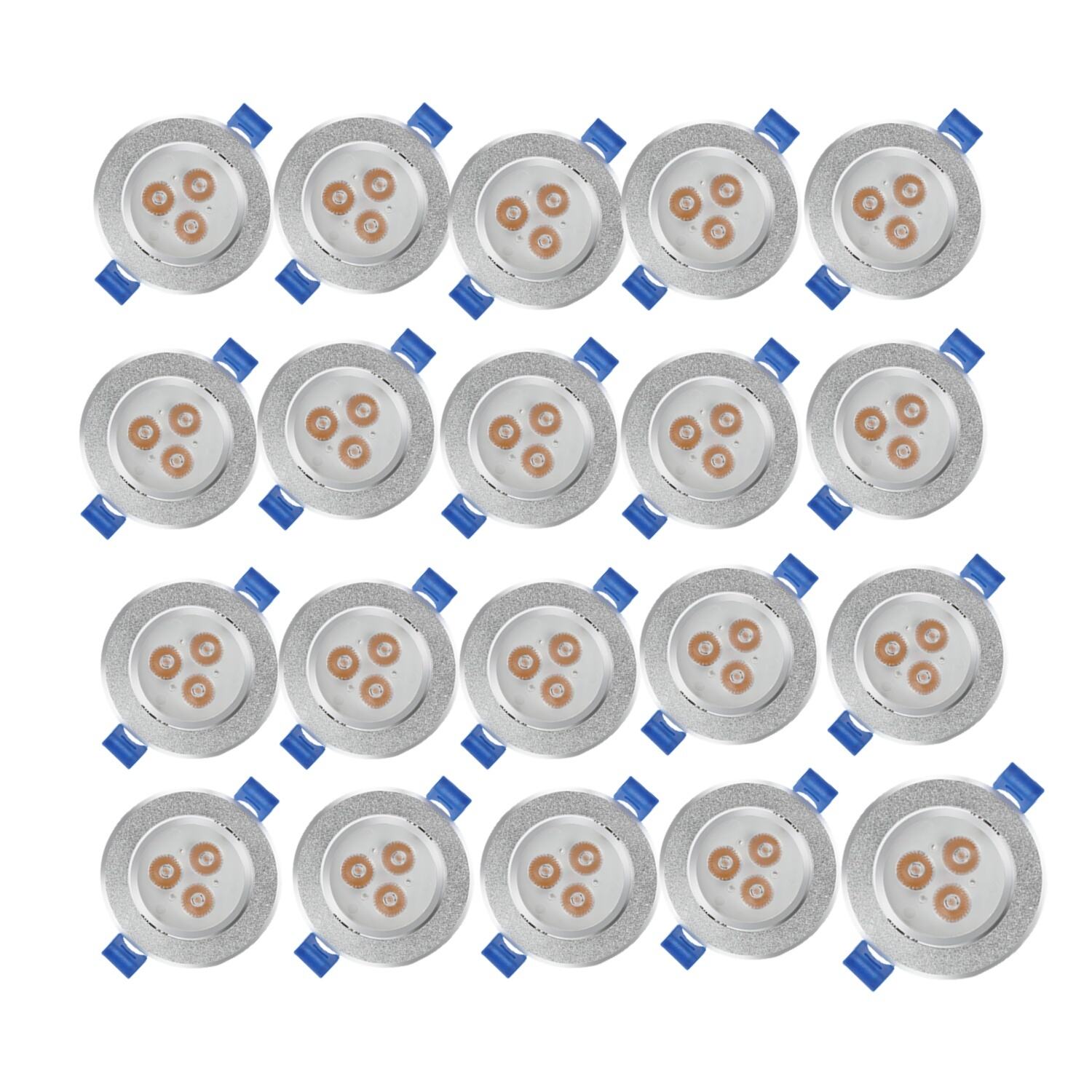 Spots à Encaster LED 3W blanc chaud 3000K 80mmpour Plafond Cuisine ...