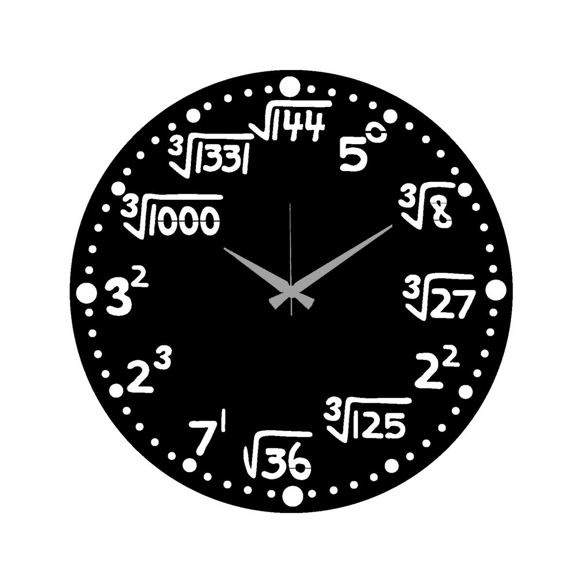 Reloj de Pared Matemáticas, Metal, Negro, EPIKASA | Leroy Merlin