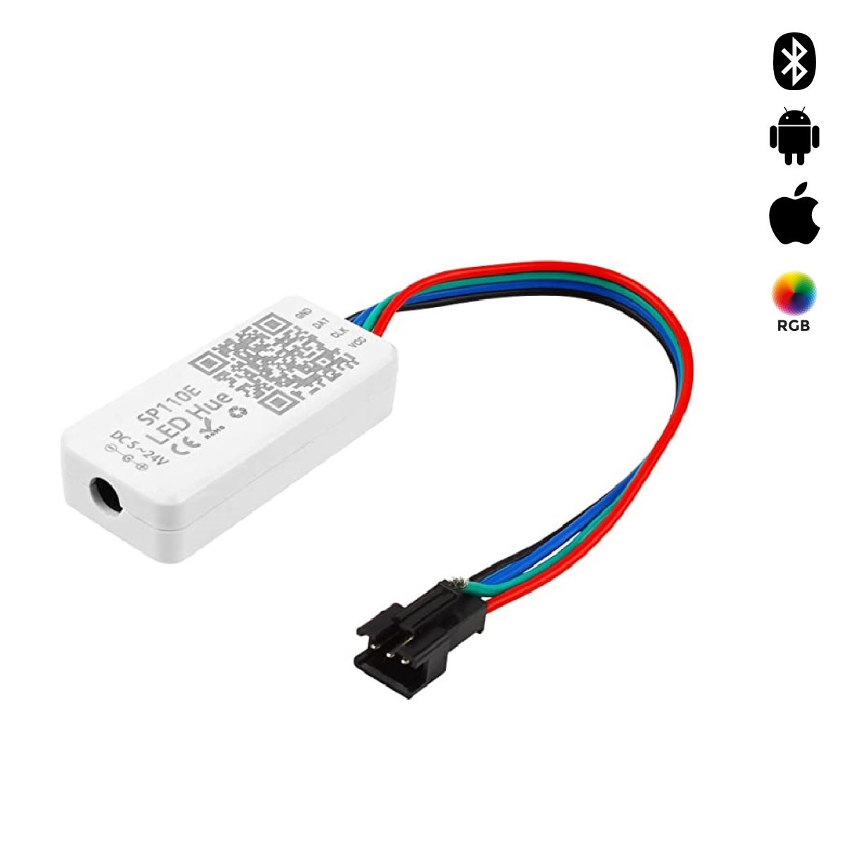 Controlador LED IC pixel Bluetooth RGB/RGBW- 5-24V DC - 1024 Píxeles ...